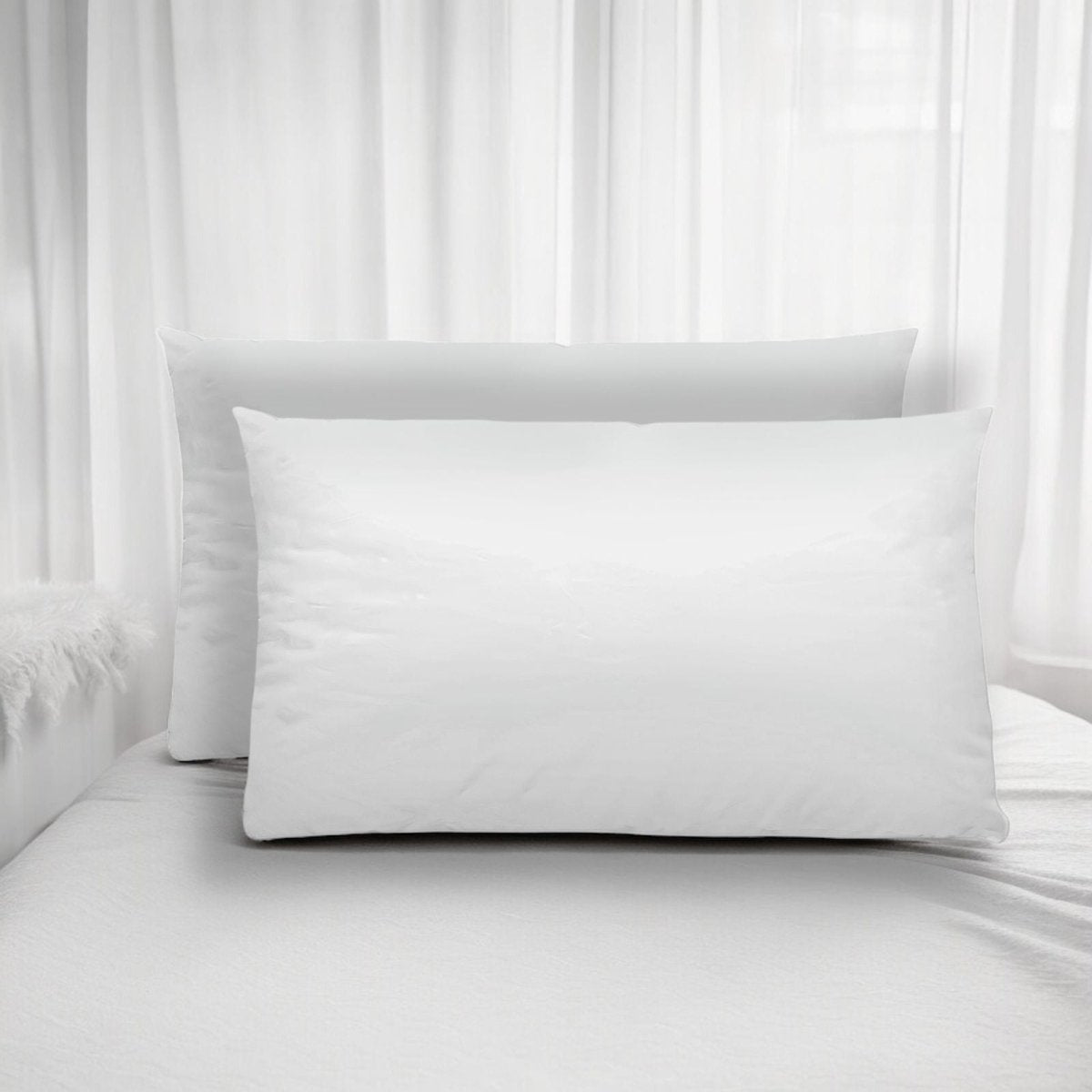 100% 233TC Cotton Ultrafine Hypoallergenic King Pillow - 50 x 90cm ...