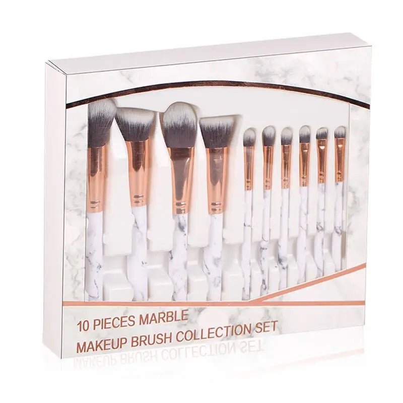 10PC Marble Makeup Brush Set – Home Phase
