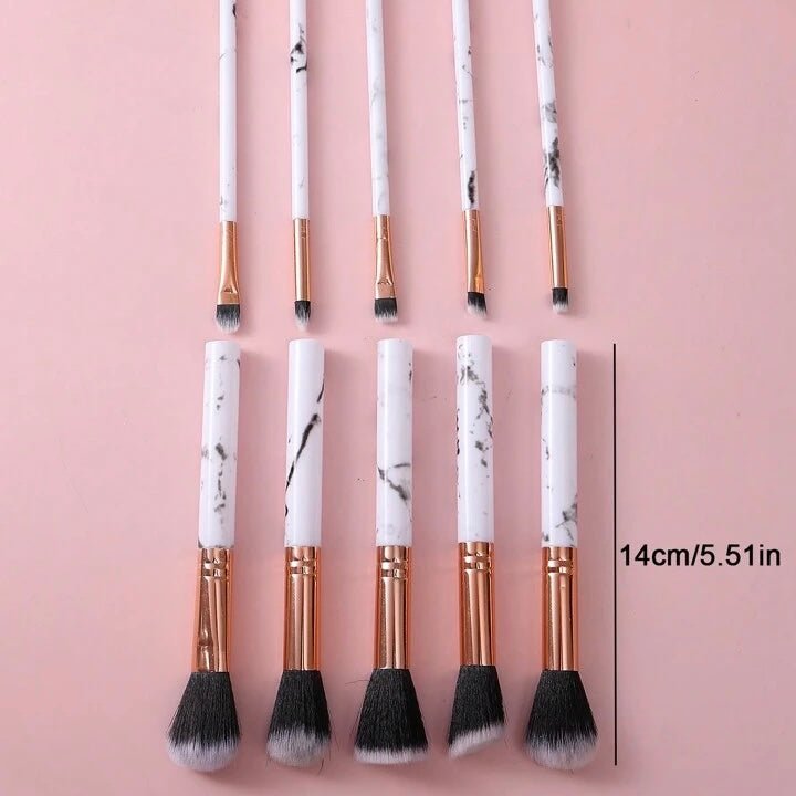 10PC Marble Makeup Brush Set – Home Phase