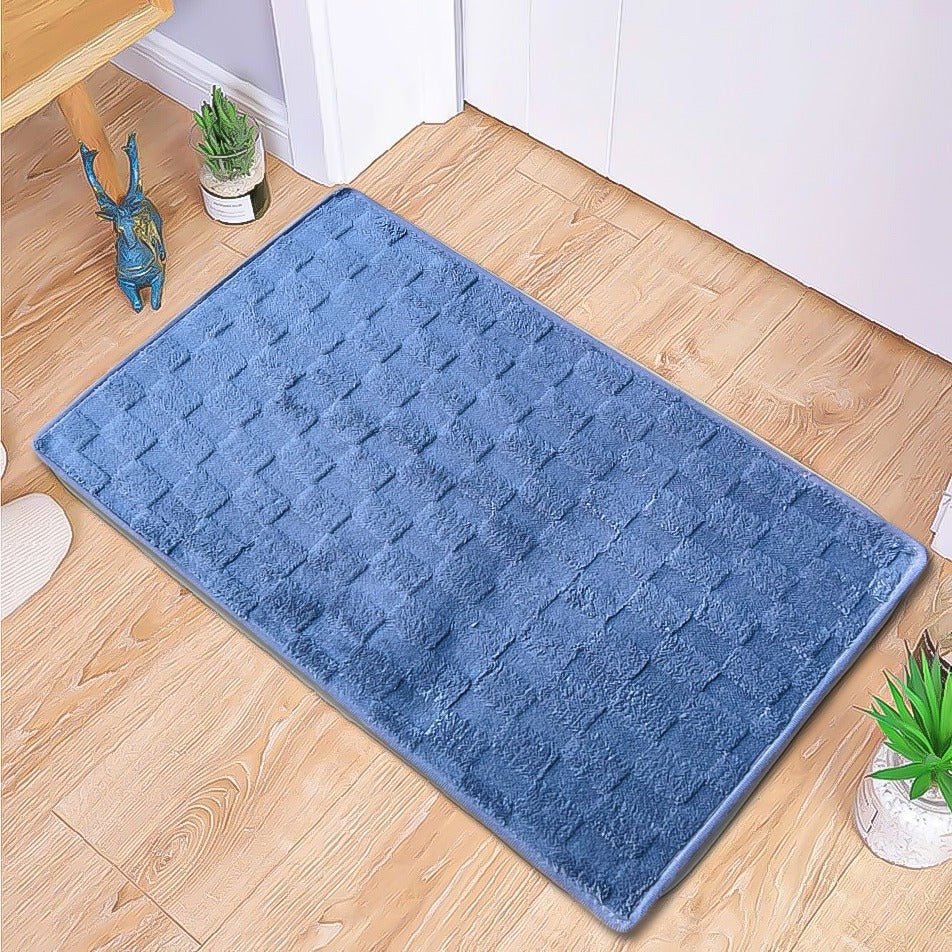 Soft Embossed Bathroom Mat - Check Design - 50 x 80 cm – Home Phase