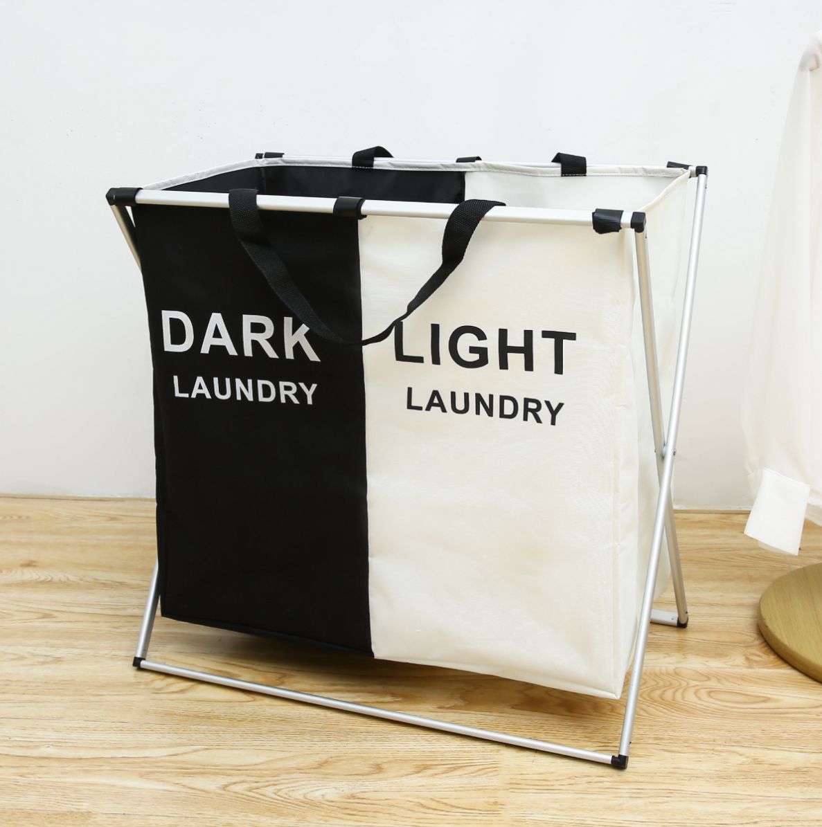 2 Compartment Dark & Light Laundry Basket – Home Phase