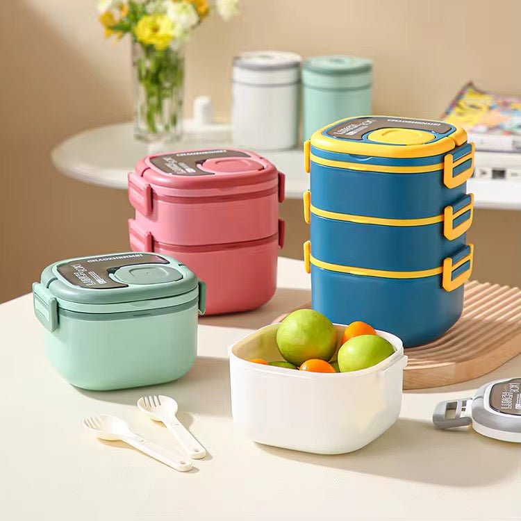 2 Layer Bento Square Lunch Box - 1320 ml – Home Phase