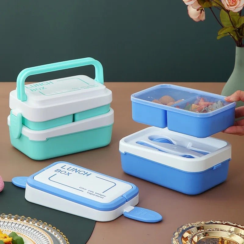2 Tier Multi-Compartment Bento Lunchbox - 1.5 L – Home Phase