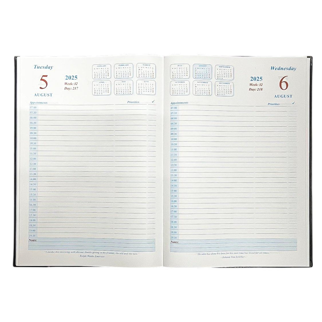 2025 A4 Calendar Diary - Black – Home Phase