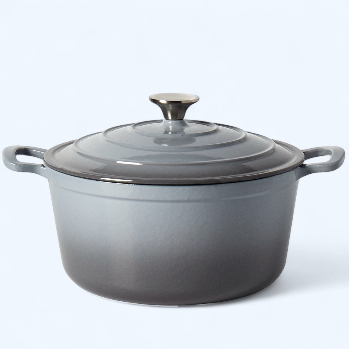 24cm Cast Iron Enamel Deep Pot - Grey – Home Phase