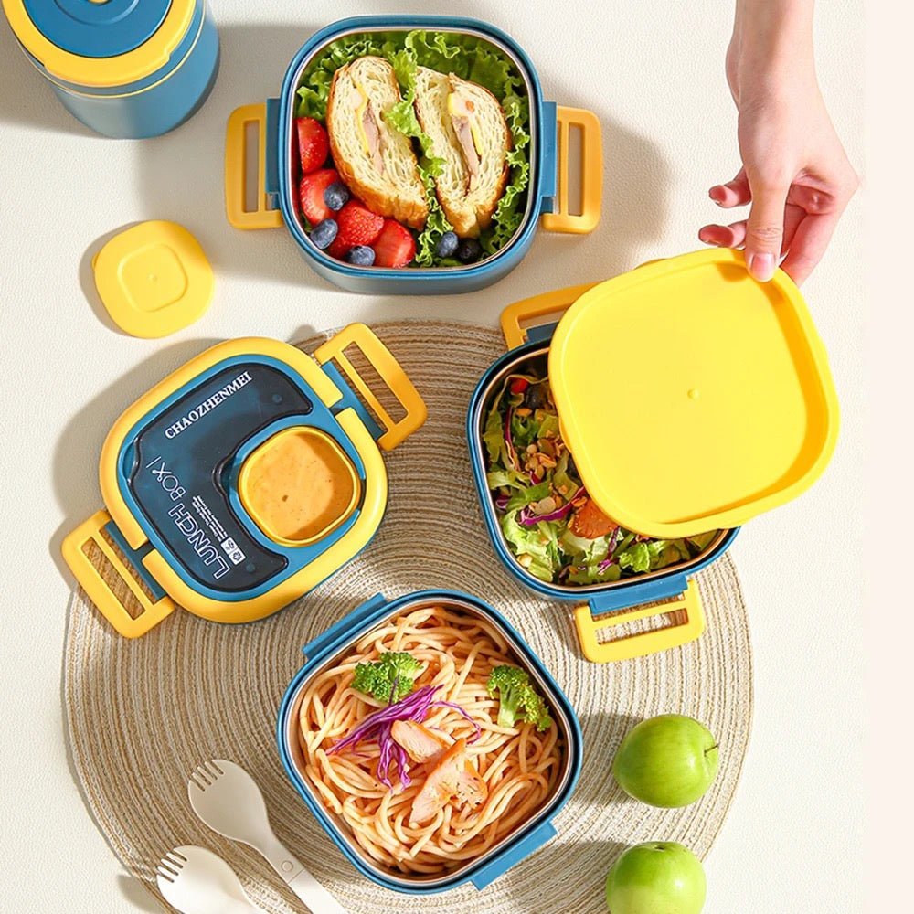 3 Layer Stackable Bento Lunchbox – Home Phase