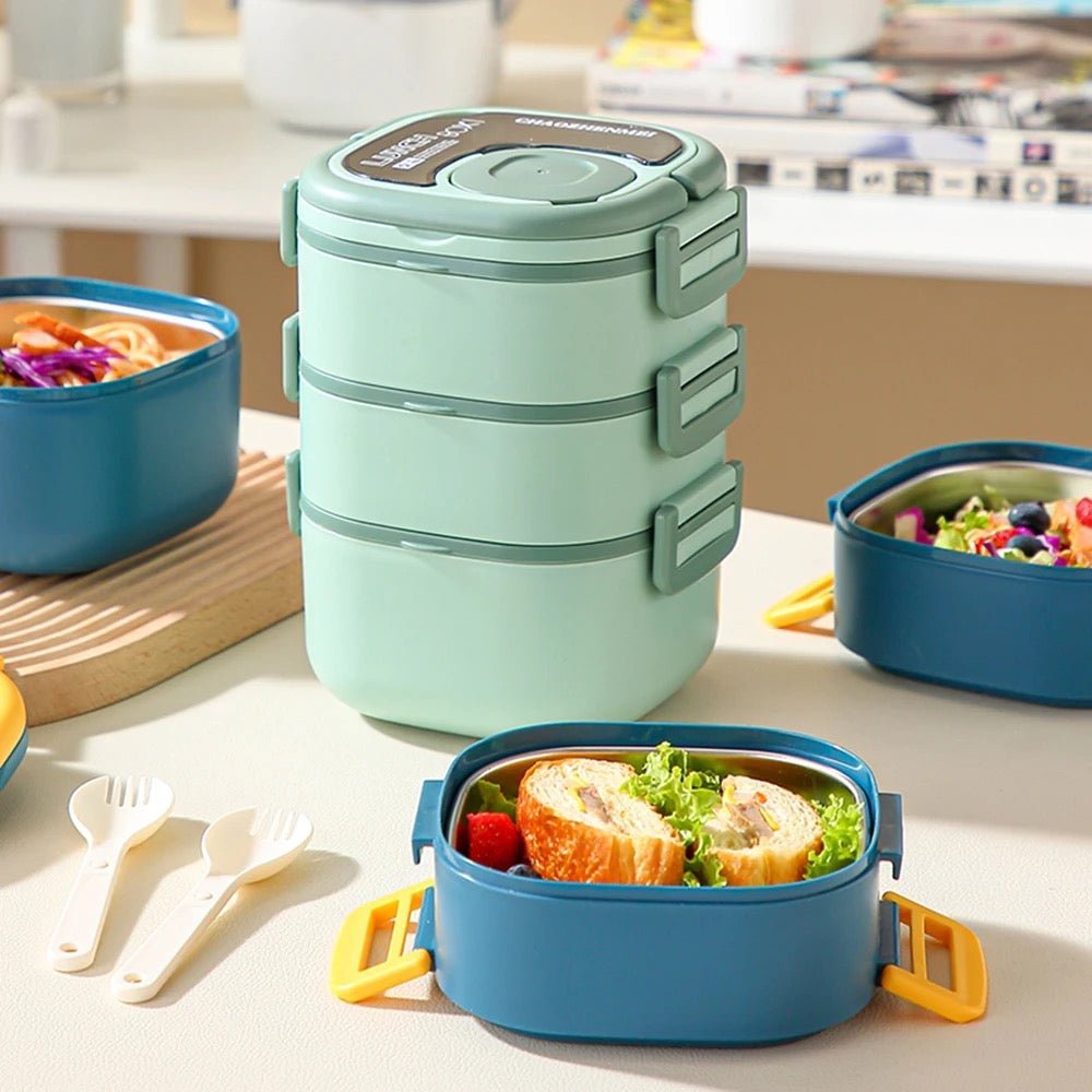 3 Layer Stackable Bento Lunchbox – Home Phase