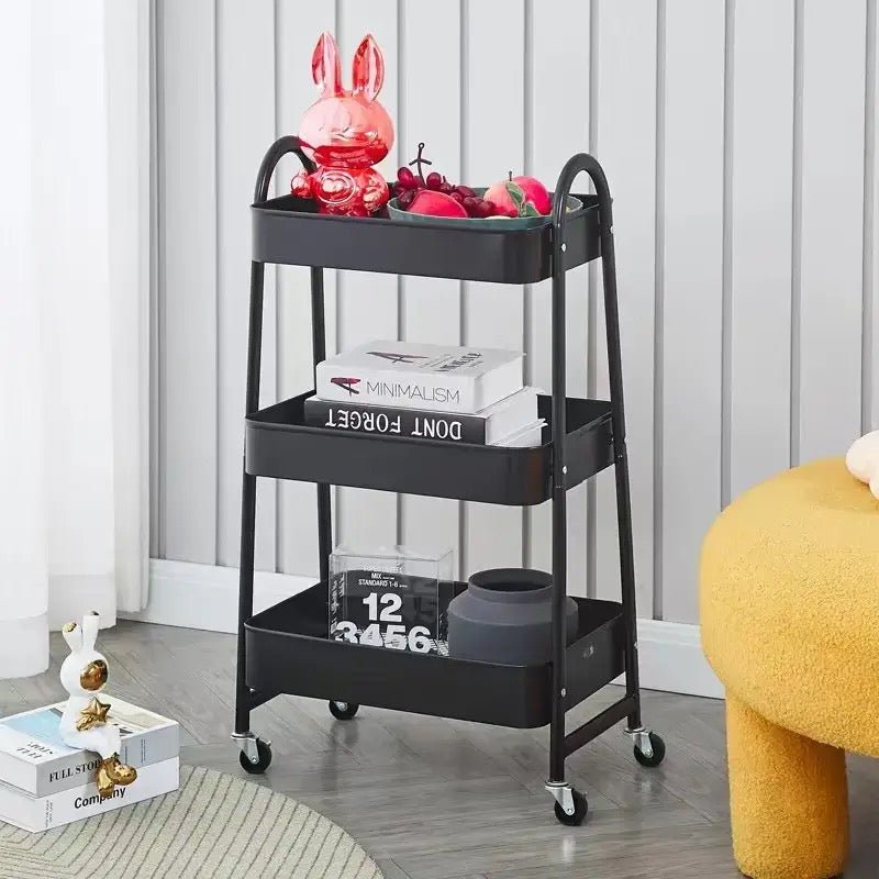 3 Tier Multifunctional Minimalist Metal Storage Trolley – Home Phase