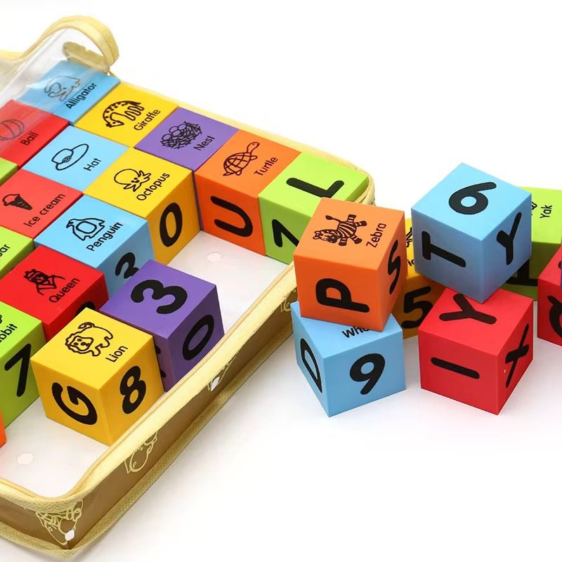 30PC Soft Foam Colorful Alphabet & Number Blocks – Home Phase