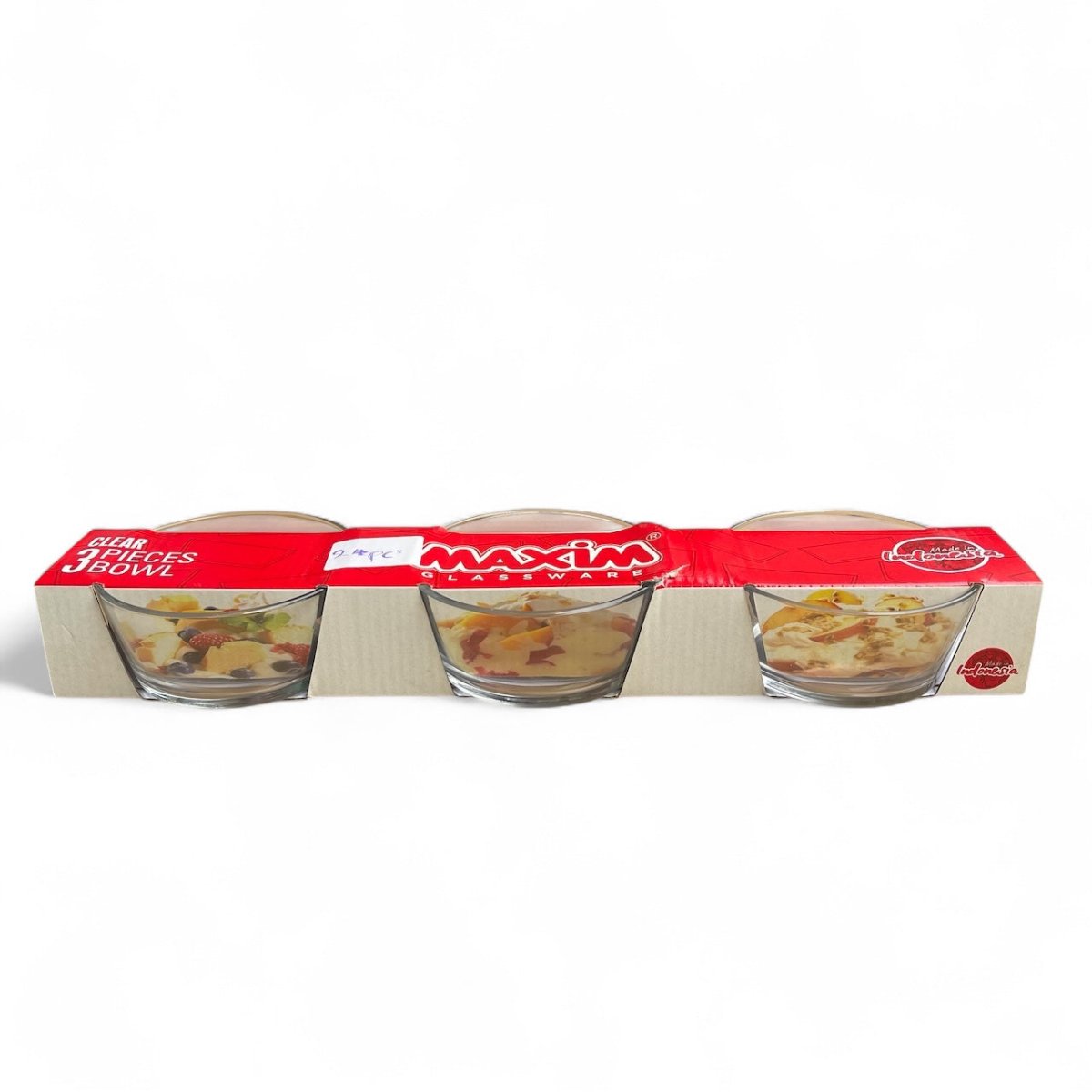 3PC Maxim Clear Glass Bowl Set – Home Phase