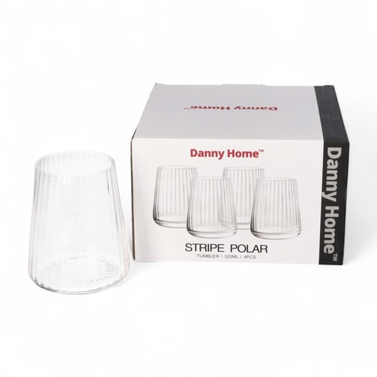 4PC Danny Home Modern Ribbed Flute Glass – Style Phase Home