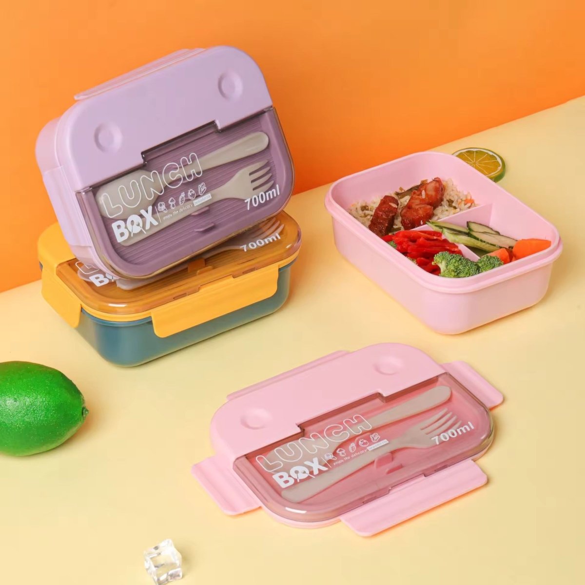 700 ml Bento Compartment Lunch Box – Style Phase Home