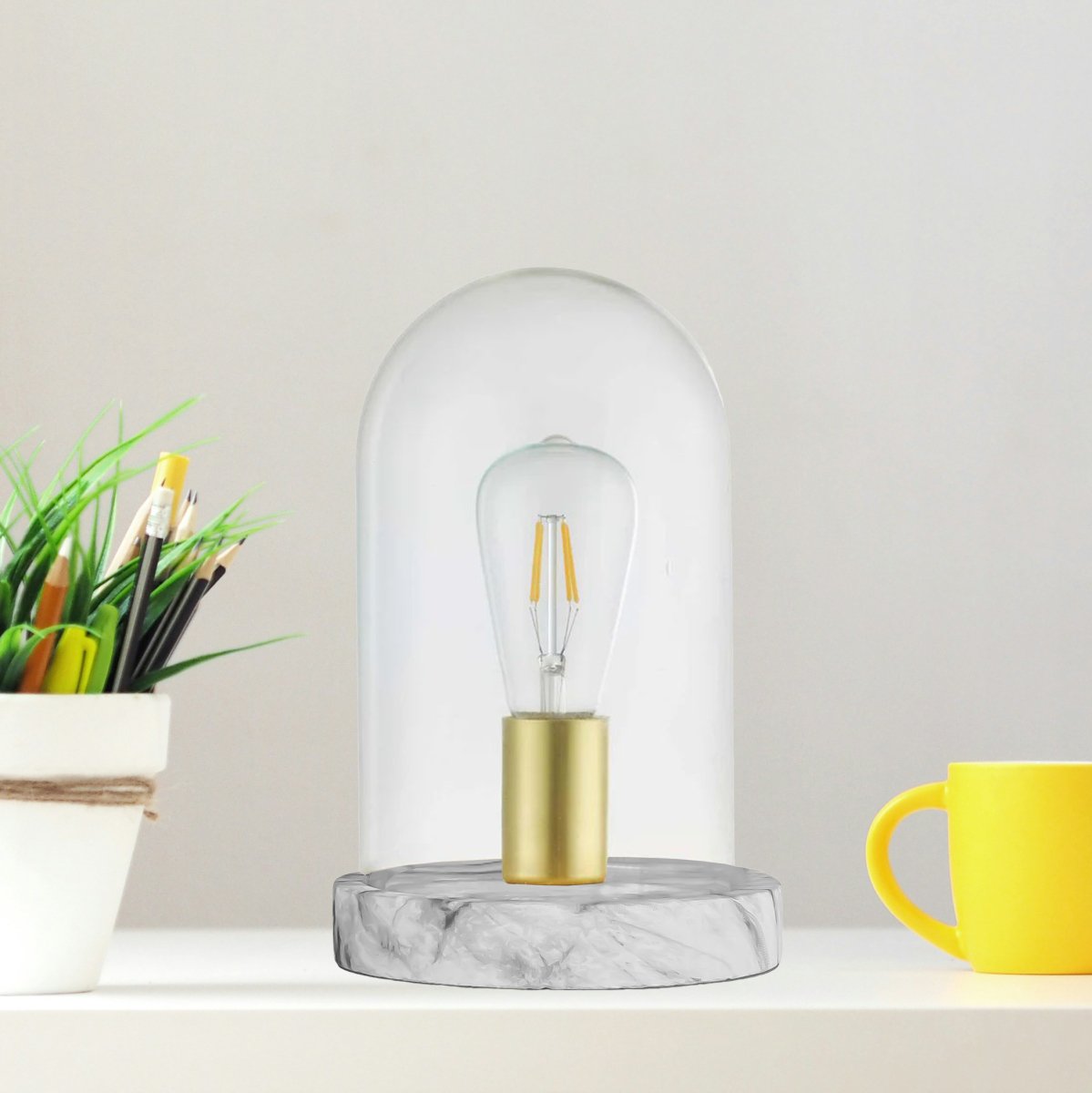 Danny Home Marble Wooden Table Lamp – Style Phase Home