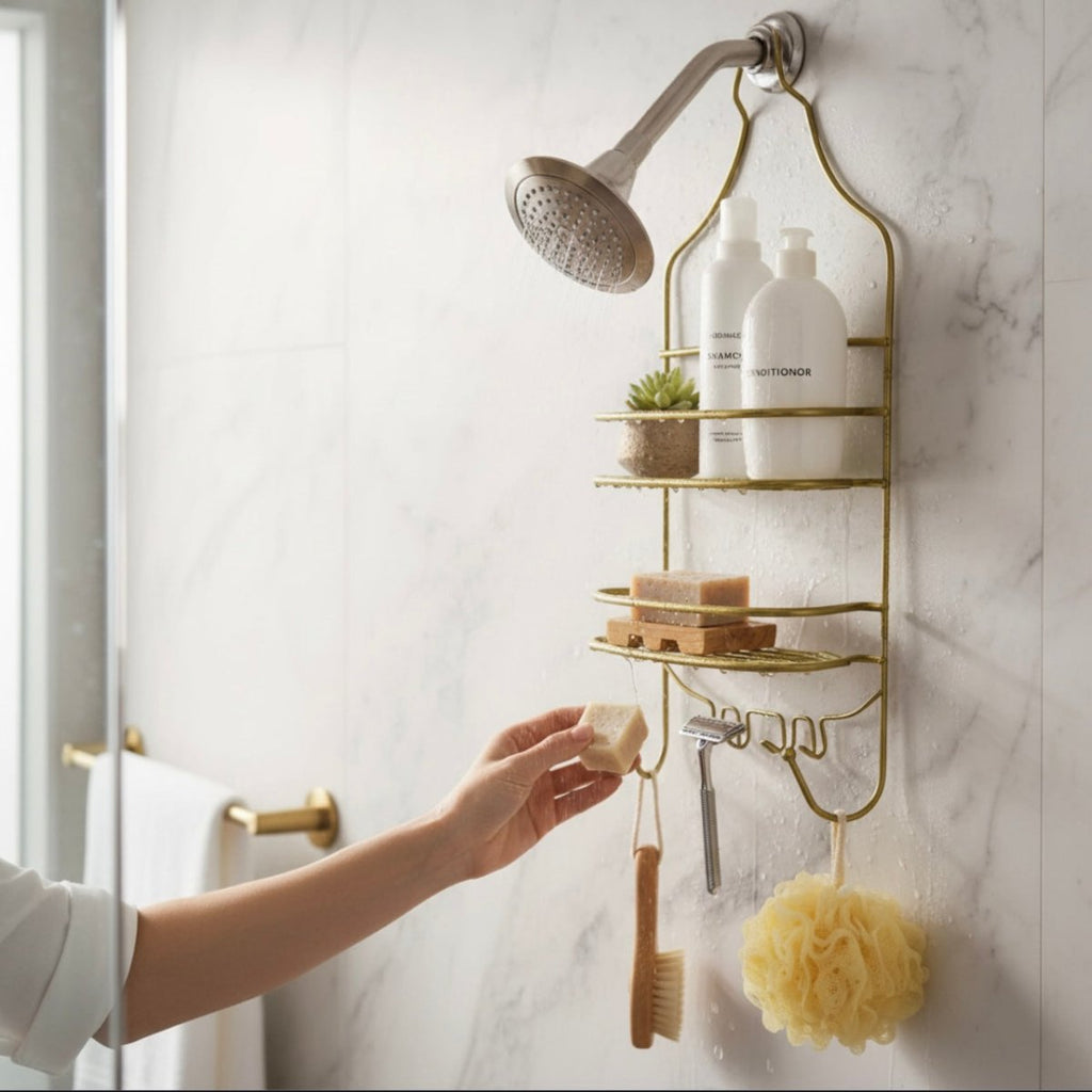 Danny Home Shower Caddy Gold Plated – Home Phase