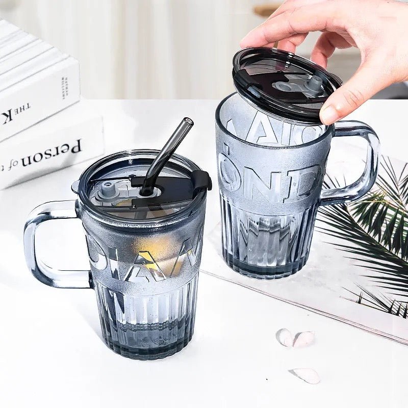 Diamond Glass Cup & Straw - 400 ml – Home Phase