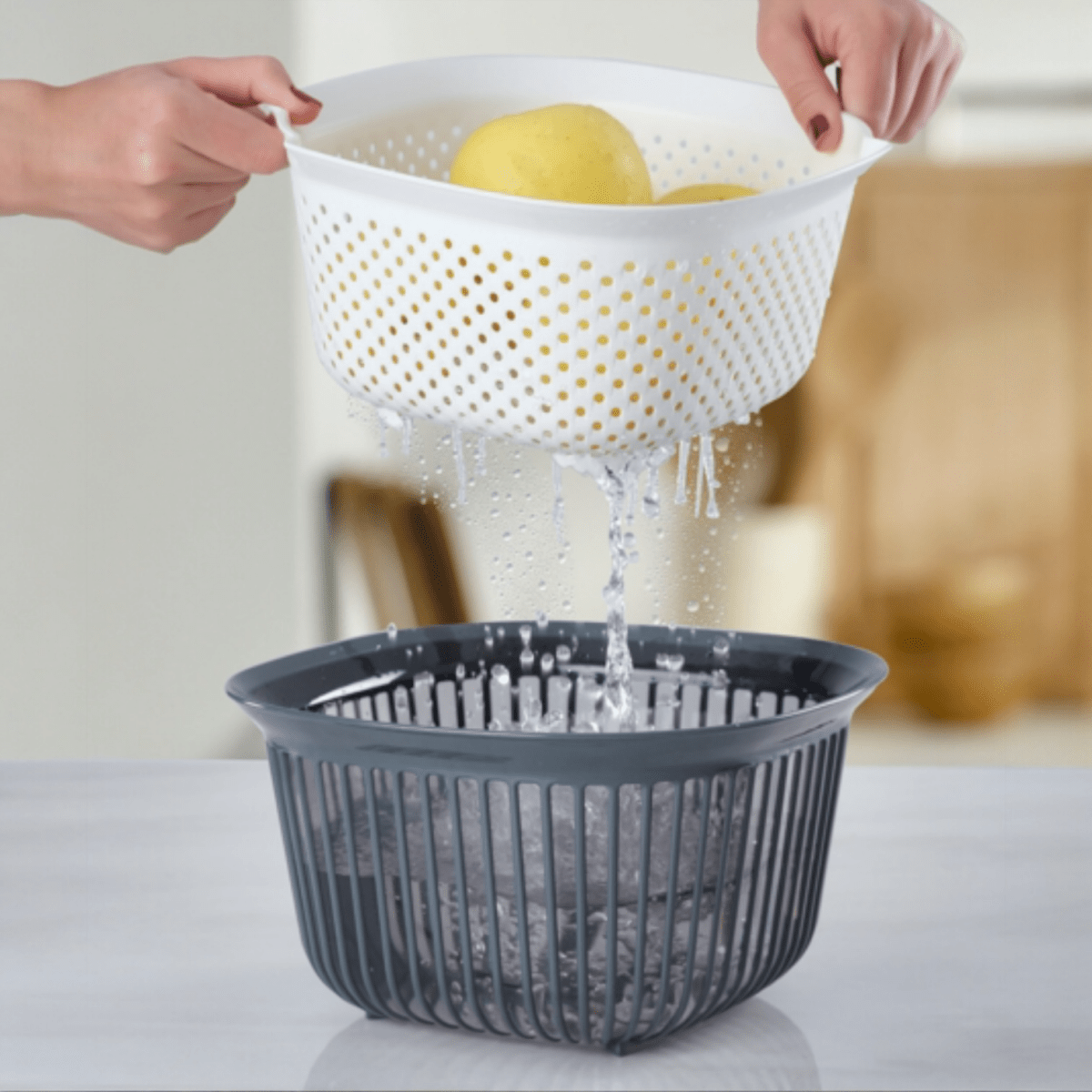 Foly Life Linea Bowl With Strainer - 4 Litre – Home Phase
