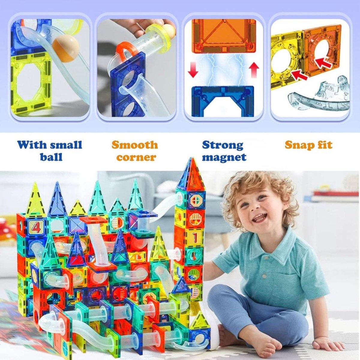 Kid Toy Magnetic Pipeline Building Blocks - 73 Piece – Home Phase