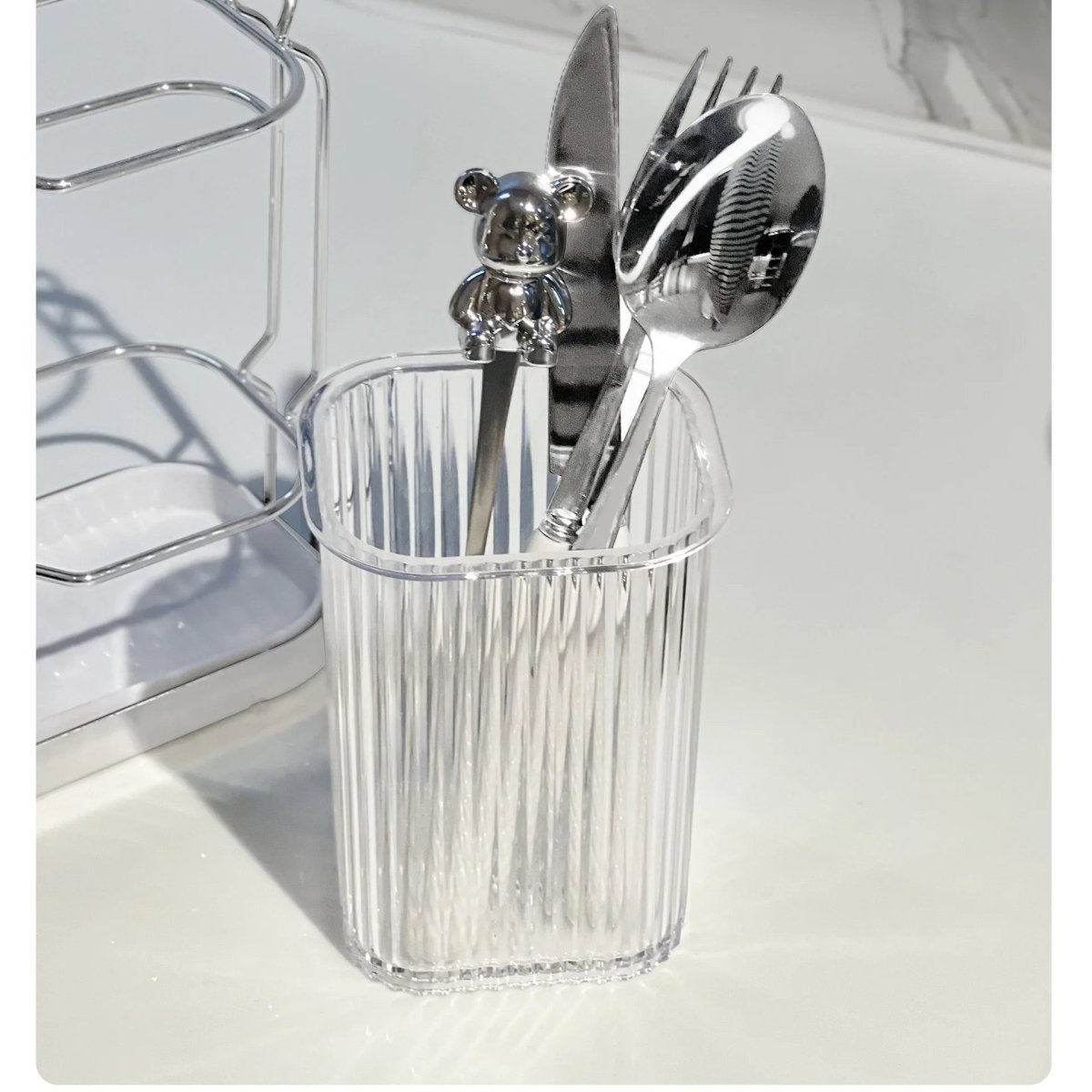 Lux Silver Leaf Utensil Holder & Drainer – Style Phase Home