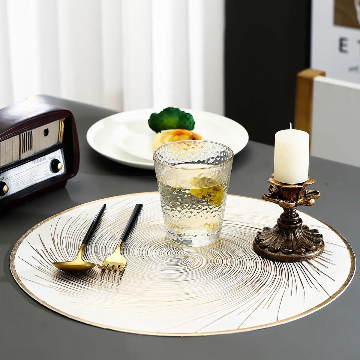 Luxury Embossed Place Mat - 38 cm - Swirl Design – Home Phase