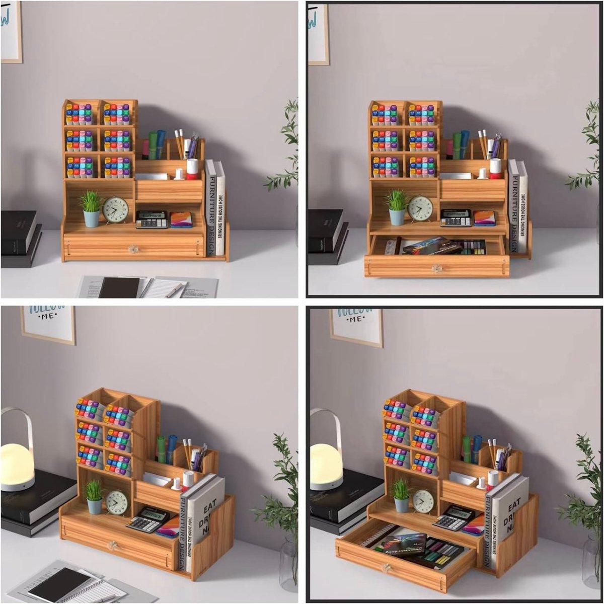 Multifunctional Wooden Desktop Organiser – Home Phase