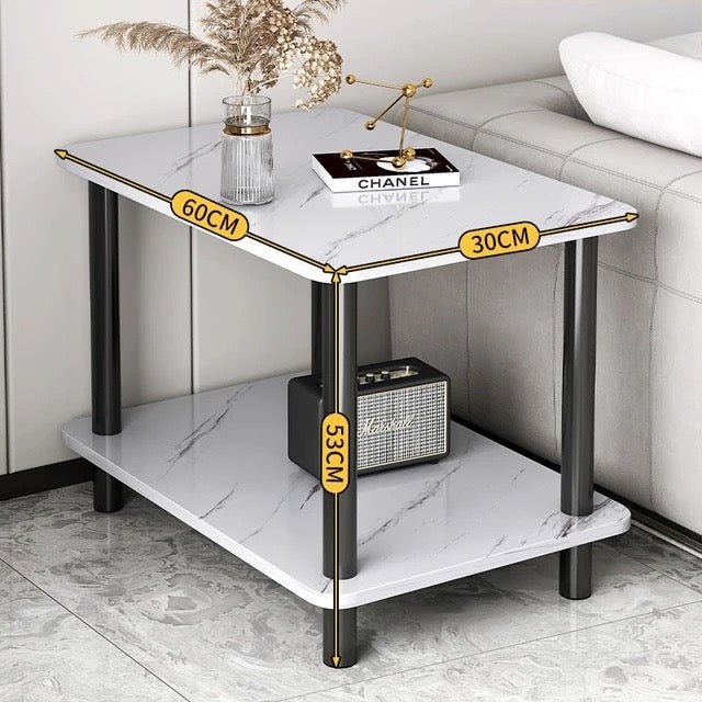 Nordic Marble Coffee Side Table - 60 x 30 x 53 cm – Home Phase