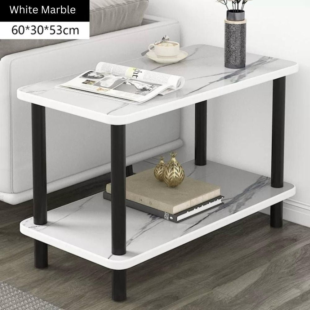 Nordic Marble Coffee Side Table - 60 x 30 x 53 cm – Home Phase