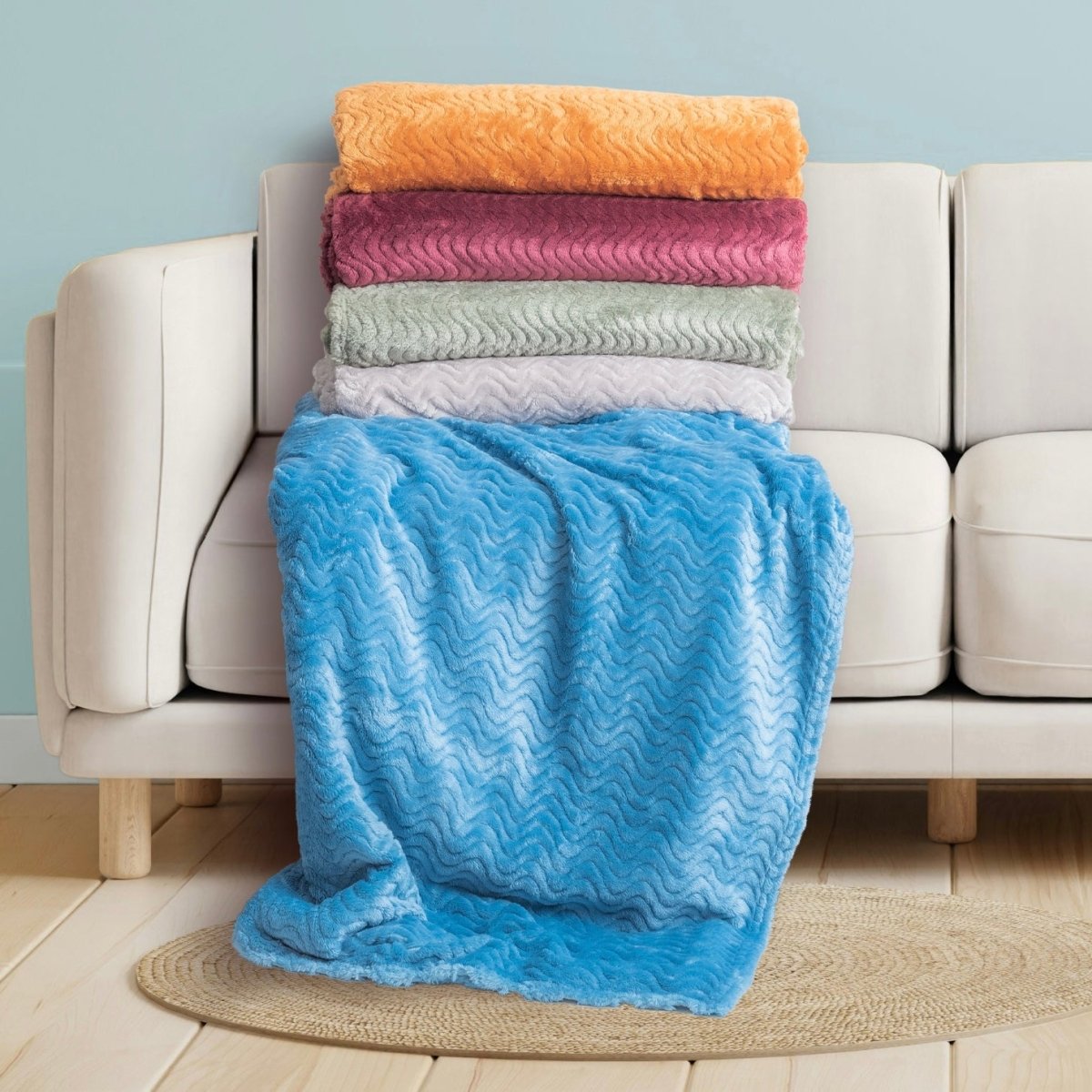 Pierre Cardin Soft Textured Ripple Throw - 180 x 200 cm – Home Phase