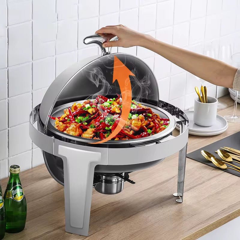 Silver Round Roll Up Chafing Dish - 10 Litre – Home Phase