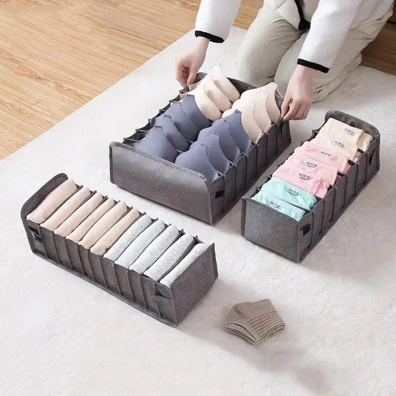 3 PC Underwear Drawer Organizer - Grey – Home Phase