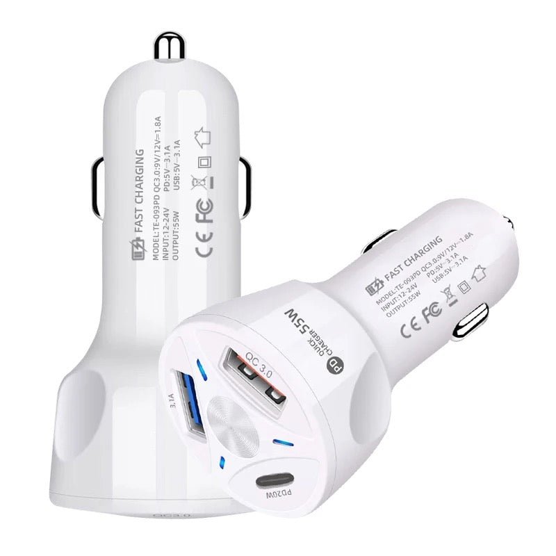3 Port Car Charger Adapter - 50W Fast Charger – Home Phase
