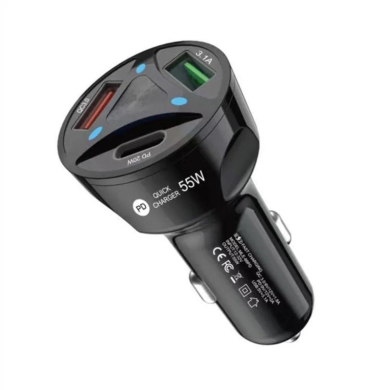 3 Port Car Charger Adapter - 50W Fast Charger – Home Phase