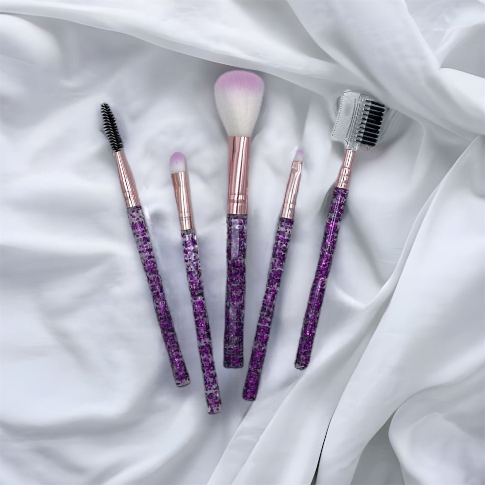 5 Piece Crystal Makeup Brush Set – Home Phase