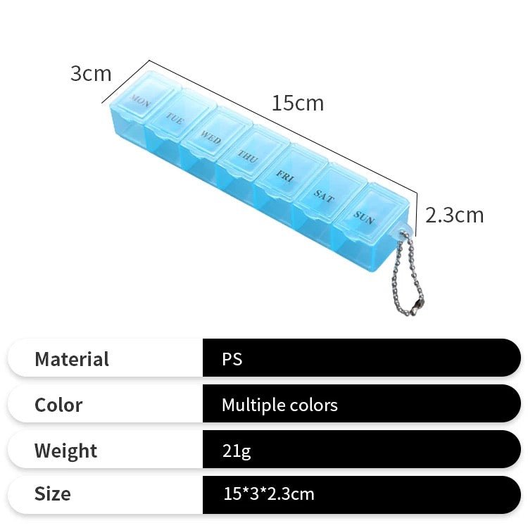 7 Slot Weekly Pill Organizer – Style Phase Home