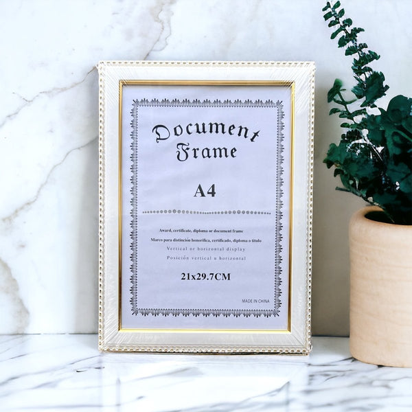 A4 Document Frame With Stand & Hook Placement – Home Phase