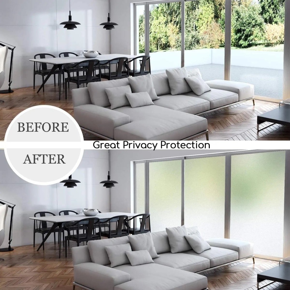 Frosted Window Privacy Film - 45cm x 2 m – Home Phase