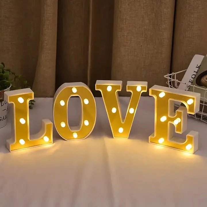 Gold LED Letter Lights – Home Phase