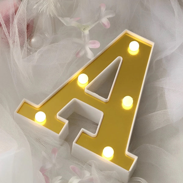 Gold LED Letter Lights – Home Phase