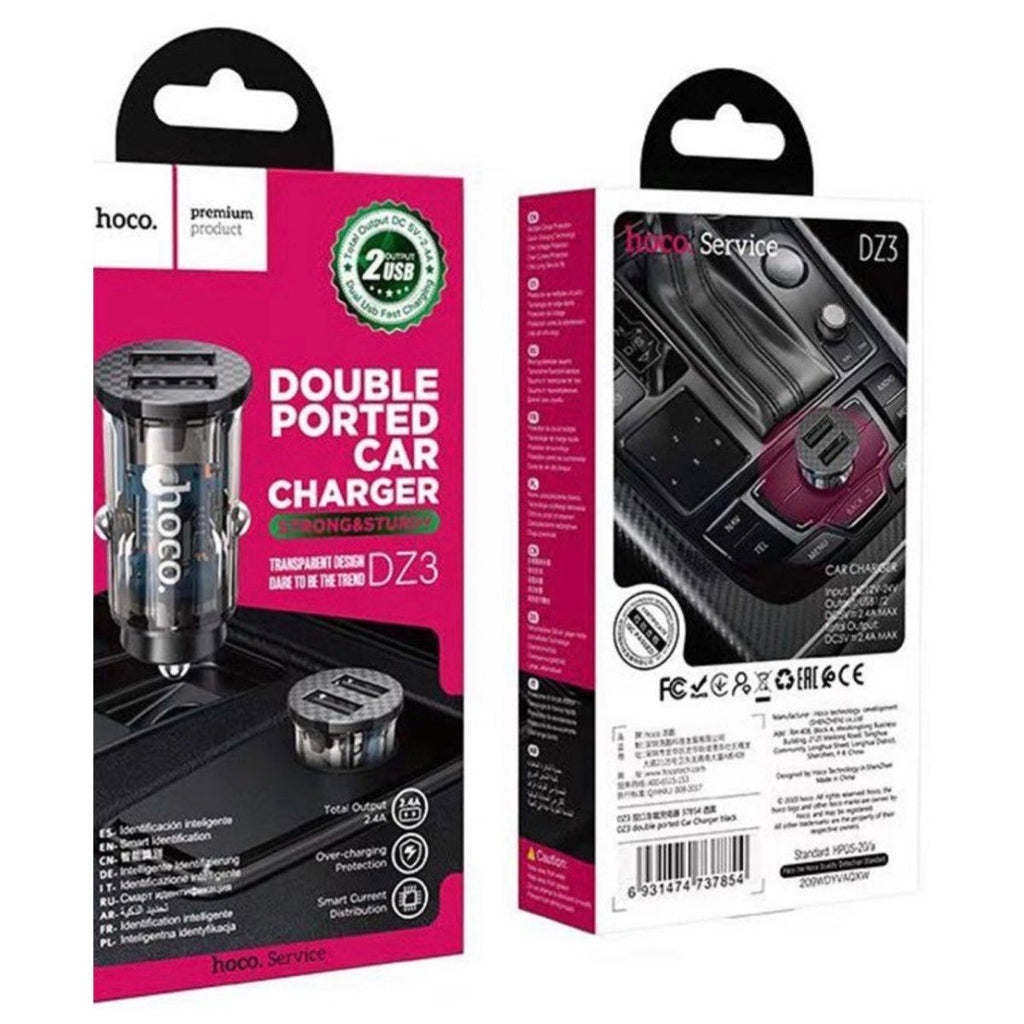 Hoco DZ3 Double Ported Car Charger – Home Phase