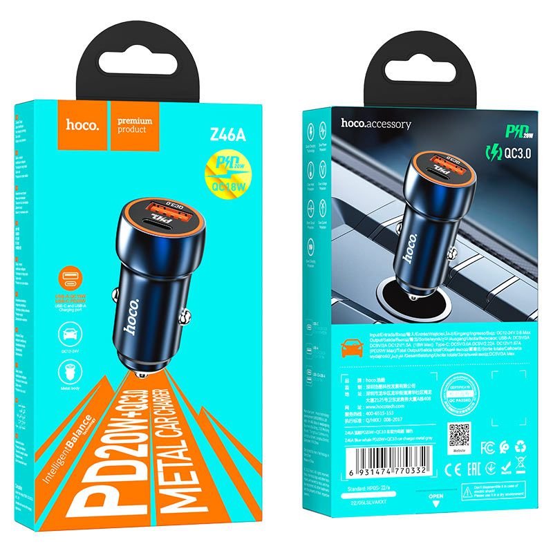 Hoco Z46A Dual Port Car Charger – Home Phase