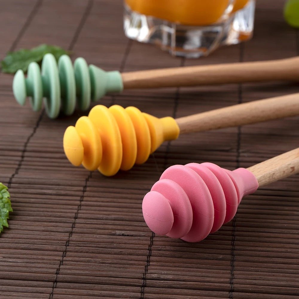 Homezaza Silicone & Wood Honey Dipper – Home Phase