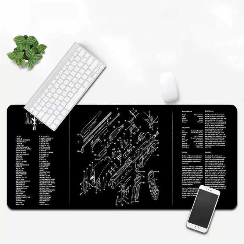 Large Gun Blueprint Mousepad – Home Phase
