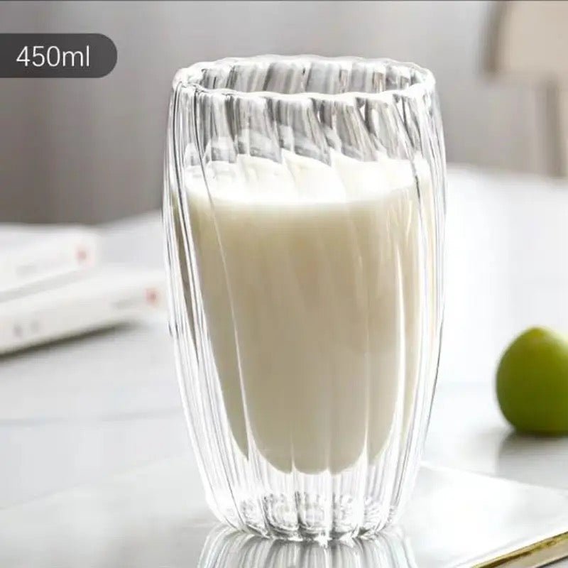 Swirl Ribbed Double Wall Glass Mug – Style Phase Home
